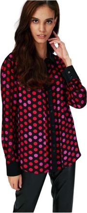 Diane Von F&uuml;rstenberg Haut multicolore en mousseline de satin - Femme - Blouses et Chemises - Multicolore - Taille: 42 FR