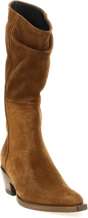 Khaite Womens Brown Calfskin Chelsea Boots