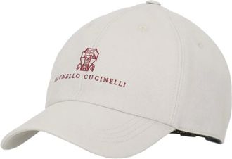 Brunello Cucinelli Homme, Accessoires, Beige, Taille: M Logo Baseball Cap