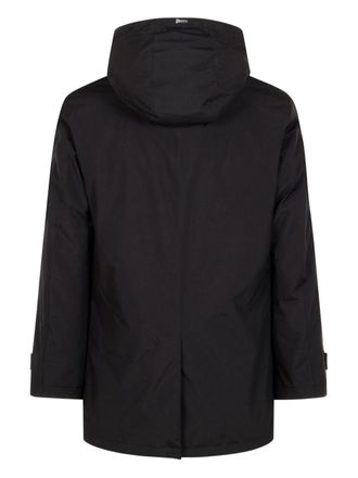 Herno Water-Repellent Hooded Raincoat - Black