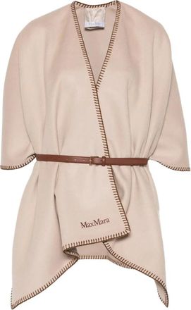 Max Mara Femme, Vestes, Beige, Taille: ONE Size Mxacolom 700 Poncho