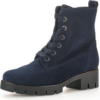 Gabor Damen Combat Boots, Frauen Stiefeletten,Wechselfu&szlig;bett,Best Fitting,Warmfutter,uebergangsstiefel,Winterstiefel,Marine (Uni),37.5 EU / 4.5 UK
