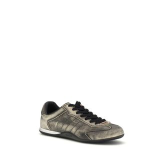 Gucci Womens Black Calf Leather Bos Taurus Low Top Sneakers