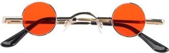 Hemoton Lunettes de Soleil Rondes Punk Vintage Monture M&eacute;tal L&eacute;g&egrave;re Accessoires Mode pour Hommes et Femmes pour F&ecirc;tes et Voyages