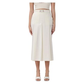 Twinset Plissierter Rock - - Skirts - Damen - Wei&szlig; - M