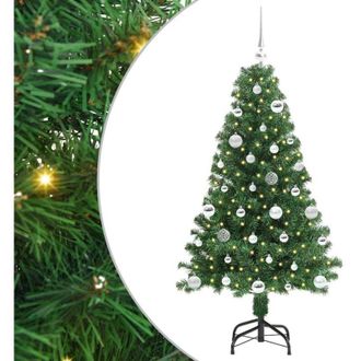 vidaXL K&uuml;nstlicher Weihnachtsbaum mit 150 LEDs mit St&auml;nder Gr&uuml;n 150 cm vidaXL