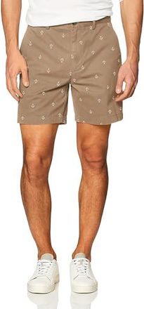 Amazon Essentials Short Chino Coupe Classique, Entrejambe 18 cm Homme, Brun Kaki Ancre, 36W