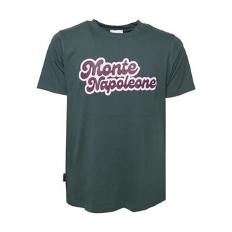 Family Fir$t Milano Gr&uuml;nes Rundhals Baumwoll T-Shirt Montenapoleone - - Tops - Herren - Gr&uuml;n - 2XL