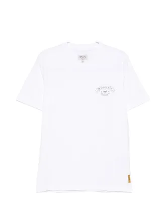 Emporio Armani Logo-Embroidered Cotton T-Shirt - White