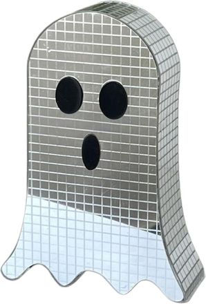 Generic Halloween Disco Ghost Decor - Acryl Spiegelreflektor Ghost - Dekoration für den Urlaub, gruselig mit Pailletten für Regal, Kamin, Mantel, Schlafzimmer