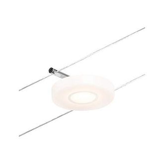 Paulmann CorDuo 94427 Spot LED en forme de corde avec 1 ampoule 4,5 W extensible Chrome mat, câble métallique chromé 3000 K