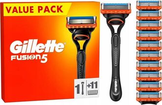 Gillette Fusion 5 Systemrasierer, Griff + 11 Original-Ersatzklingen