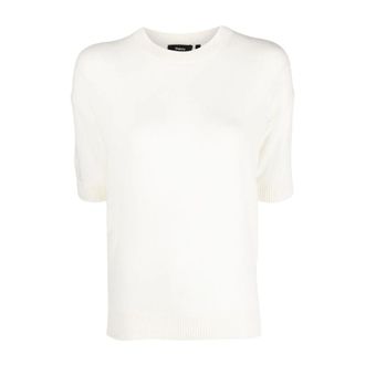 Theory Kurz&auml;rmeliges Kaschmir-T-Shirt - - Knitwear - Damen - Wei&szlig; - XS