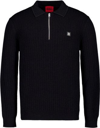 HUGO BOSS Herren Troyer schwarz unifarben