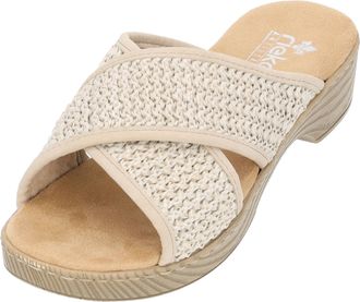 Rieker Damen Pantoletten 62288-60 beige Gr. 36
