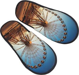 Generic Slippers Grande Roue Avec Semelle Caoutchouc Pantoufles Antidérapantes Chaussons Pour Voyage La Maison Unisex L