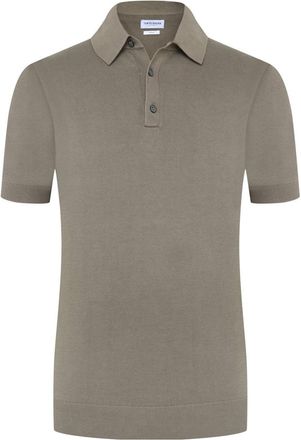 Tom Rusborg Leichtes Poloshirt mit gerippten B&uuml;ndchen in
