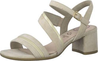 Tamaris Comfort Damen 8-8-88302-20-400 Sandale mit Absatz, BEIGE, 37 EU