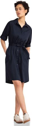 Street One Damen Kleid mit Bindegürtel deep blue 42