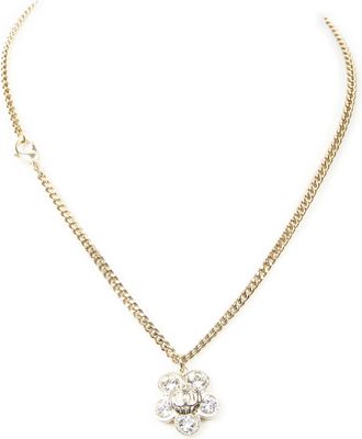 Chanel Crossbody Bags - Crystal CC Flower Pendant Necklace - Gr. unisize - in Gold - f&uuml;r Damen