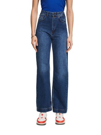 Esprit Damen Jeans 992ee1b359, Blue Medium Washed, 33W / 32L