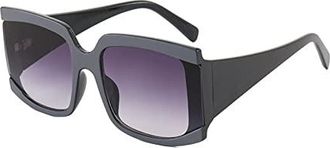 Generic Lunettes de soleil carrées à monture large pour hommes et femmes (couleur : B, taille : moyen) 2026