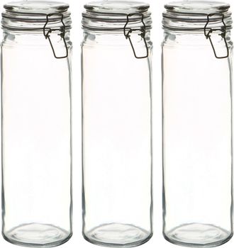 Argon Tableware Glaspaghetti -Gl&auml;ser - 2L - Klar Seal - Pack Von 3