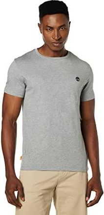Timberland Oyster River TFO Chest Logo Shortsleeve Tee (Slim) Shirt, Gris (Medium Grey Heather), XL Homme