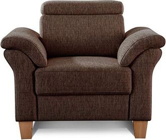 Cavadore Cavadore Sessel Ammerland inkl. Federkern und Kopfteilverstellung / Großer Polstersessel im Landhausstil / Passend zur Sofagarnitur Ammerland / 101 x 