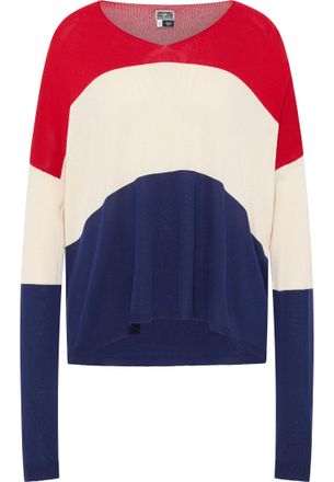 Dreimaster Dreimaster Strickpullover Damen Rot Mehrfarbig