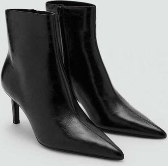 Mango Bottines pointues &agrave; talon noir - Femme - 42 - MANGO