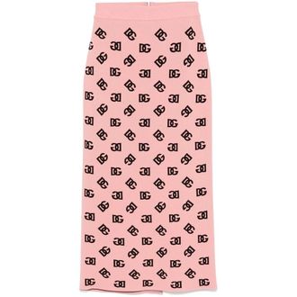 Dolce & Gabbana Femme, Jupes, Rose, Taille: 36 FR Jupe Rose Saumon &agrave; Taille C&ocirc;tel&eacute;e