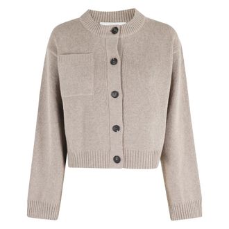 Tela Femme, Pulls, Brun, Taille: 40 FR Cardigan Couleur Corde avec Poche