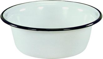 Kr&uuml;ger Kr&uuml;ger Karl 3-teiliges Sch&uuml;sselset Emaille, 3 Waschsch&uuml;sseln mit 20, 24 und 28 cm Durchmesser, Wei&szlig;