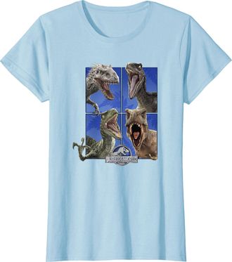 Jurassic Park Jurassic World Group Of 4 Dinosaur Roars T-Shirt