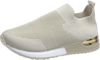 Generic Baskets de marche à enfiler pour femme, baskets légères et respirantes en maille avec semelle rembourrée douce, chaussures compensées décontractées av