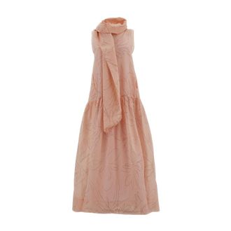 Plan C Plan C, Femme, Robes, Rose, Taille: 36 FR Organza Long Dress