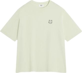 Maison Kitsun&eacute; Homme, Tops, Vert, Taille: S T-shirt &agrave; Manches Courtes et Col Rond