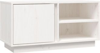 vidaXL Meuble tv Blanc 80x35x40,5 cm Bois de pin massif