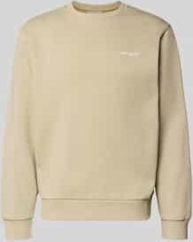 Carhartt Work in Progress Sweatshirt mit Rundhalsausschnitt und Label-Stitching