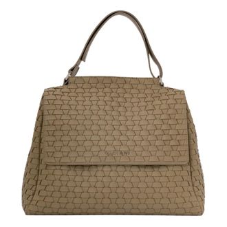 Orciani Femme, Sacs, Vert, Taille: ONE Size Sac en cuir tissé média