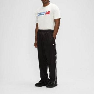 New Balance Homme Basketball Woven Pant en Noir, Nylon Tiss&eacute;, Taille XL