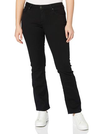 Mustang Jeans Damen Julia Straight Jeans, Midnight Black 490, 29W / 30L