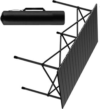 Generic Intaop Faltbarer Campingtisch - tragbar, höhenverstellbar, Edelstahl, Outdoor, Picknick, Grill, Rolltisch, mit einfacher Einrichtung für Rucksackreise