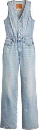 Levi's Femme, Combinaisons et Ensembles, Bleu, Taille: W26 Tuta in denim a gamba ampia