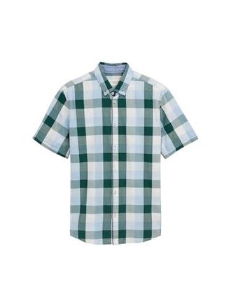 Tom Tailor 1046101 Chemise, 37894-Green Blue Big Check, L Hommes