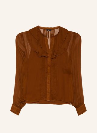 Riani Riani Bluse Mit Spitze Und Volants braun