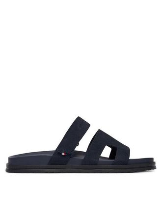 Tommy Hilfiger Pantoletten Adjustable Premium Suede FM0FM05774 Dunkelblau