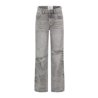 One Teaspoon Graue Wide Leg Distressed Jeans - - Jeans - Damen - Grau - W25