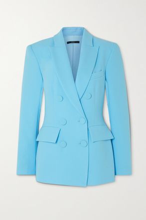 Alex Perry Landon Doppelreihiger Blazer Aus Crêpe - Blau